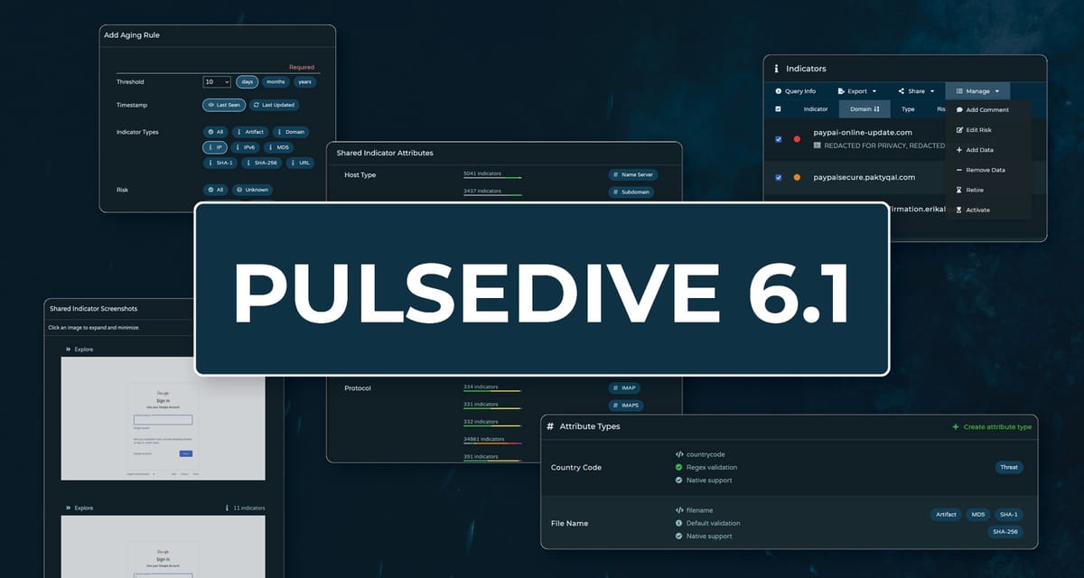 Pulsedive 6.1 | Custom Configuration & Enhanced Research