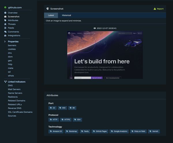 Pulsedive Blog | Screenshots for All